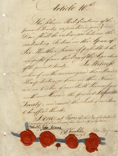 Treaty of Paris – Benjamin Franklin Historical Society